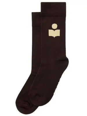 Isabel Marant Étoile Siloki Logo Socks - Brown
