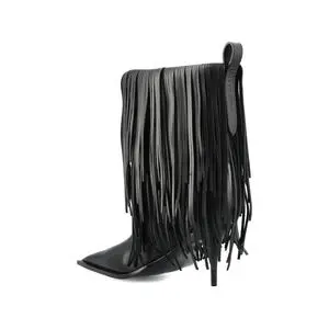 Balenciaga Fringed Pointed Toe Boots