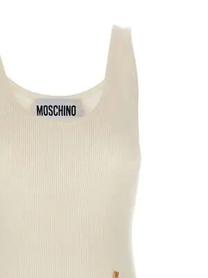 Moschino Silk Blend Knit Top - White