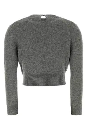 JIL SANDER Grey Wool Blend Sweater