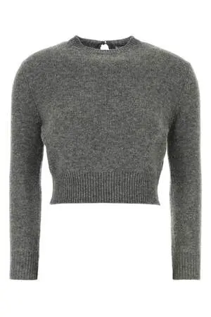 JIL SANDER Grey Wool Blend Sweater - Gray