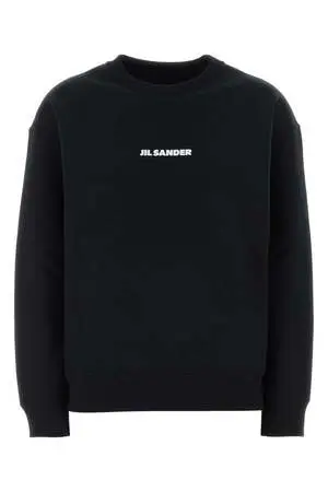 JIL SANDER Cotton Sweatshirt - Black