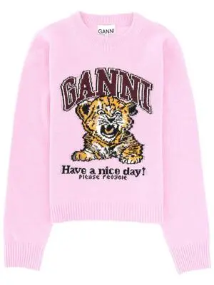 GANNI Wool Jersey - Pink