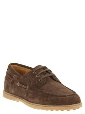 TOD'S Suede Boat Shoe
