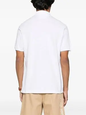 Brunello Cucinelli Cotton Piqué Polo Shirt With Logo - White