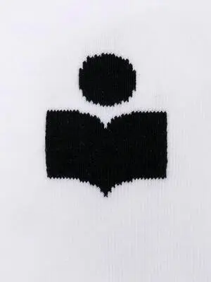 Isabel Marant Étoile Siloki Logo Socks - White