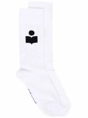 Isabel Marant Étoile Logo Socks - White