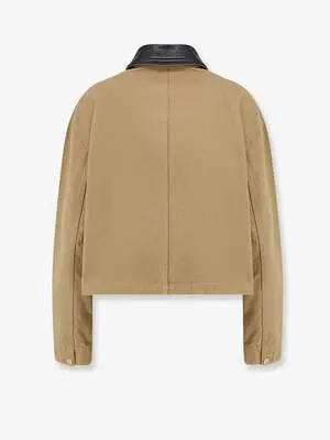 Balenciaga Workwear Cropped Canvas Jacket - Cream