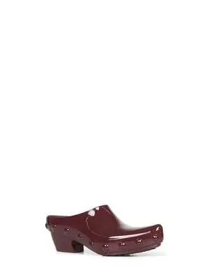 Bottega Veneta Deep Mahogany Rubber Gondola Clogs