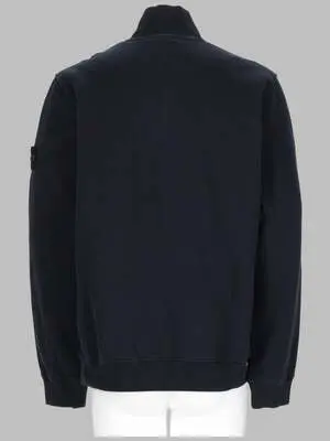 Stone Island Felpa Con Zip Corta