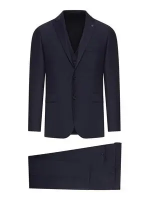 Tagliatore Bruce Tailored Wool Suit - Blue