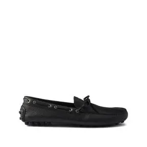 Prada Calf Leather Boat Shoes - Black