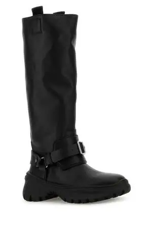 Burberry Leather Stomp Boots