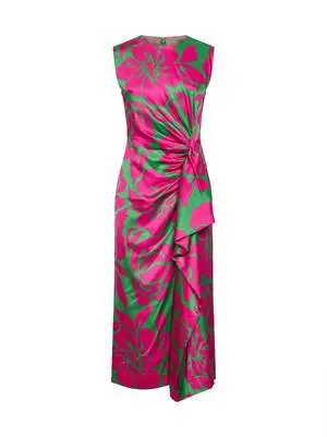 Dries Van Noten Floral Print Midi Dress - Multicolor