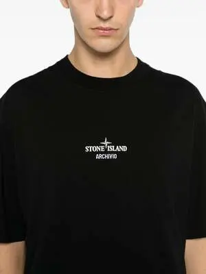 Stone Island Regular Fit T-shirt With `archivio` Print