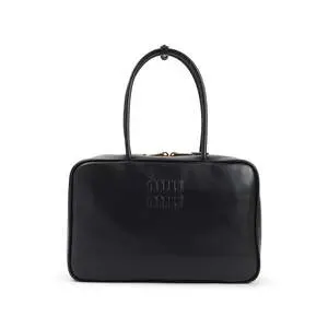 Miu Miu Beau Calf Leather Shoulder Bag - Black