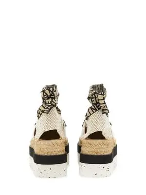 Stella McCartney Espadrille Gaia With Platform - Cream