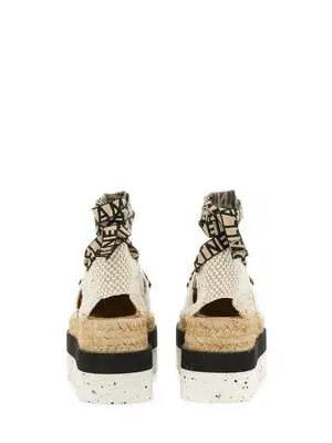 Stella McCartney Espadrille Gaia With Platform - Cream