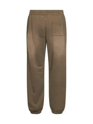 GOLDEN GOOSE Beige Bleached-effect Cotton Jogging Trousers