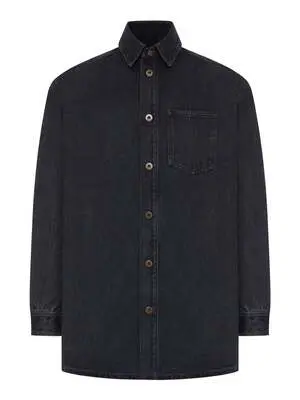 Loewe Denim Anagram Overshirt - Black