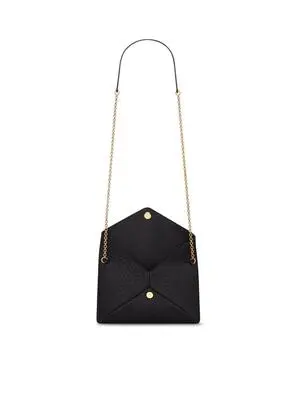Saint Laurent Cassandre Small Lambskin Chain Clutch - Black