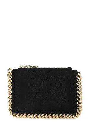 Stella McCartney Shaggy Deer Falabella Card Holder - Black