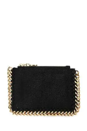 Stella McCartney Shaggy Deer Falabella Card Holder - Black