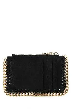 Stella McCartney Shaggy Deer Falabella Card Holder - Black