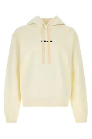 JIL SANDER Ivory Cotton Sweatshirt - White