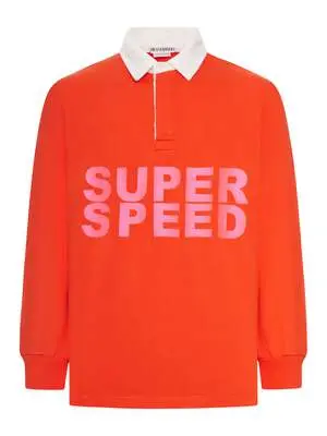 JW Anderson J.w.anderson Super Speed Rugby Polo Top In Bright - Red