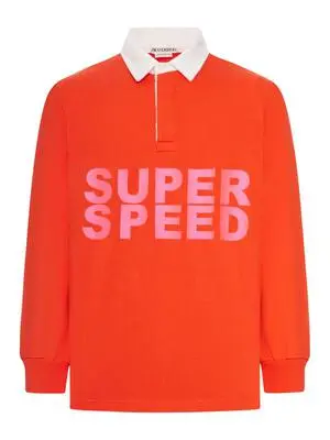 JW Anderson J.w.anderson Super Speed Rugby Polo Top In Bright - Red