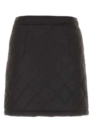 Burberry Dark Brow Cotton Mini Skirt