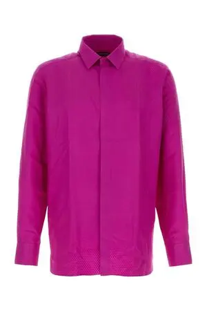 TOM FORD Tom Ford Men Fuchsia Twill Shirt Pink