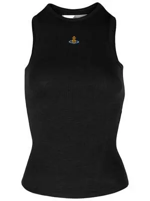 VIVIENNE WESTWOOD 90s Ribbed Tank Top - Black