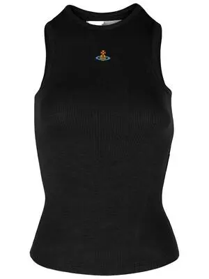 VIVIENNE WESTWOOD 90s Ribbed Tank Top - Black