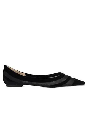 JIMMY CHOO Love Ballerinas - Black