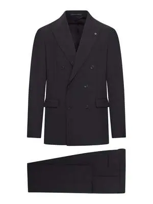 Tagliatore Tailored Wool And Mohair Suit - Black