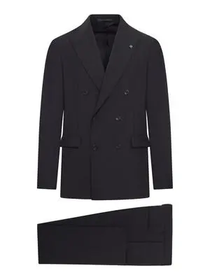 Tagliatore Tailored Wool And Mohair Suit - Black