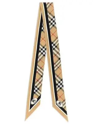 Burberry Skinny Check Silk Scarf - Multicolor