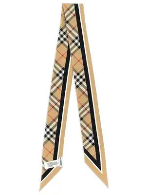 Burberry Skinny Check Silk Scarf
