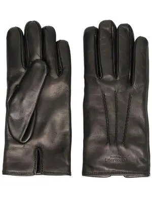 Giorgio Armani Nappa Leather Gloves - Black