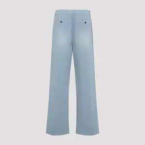 Miu Miu Cotton Trousers - Blue
