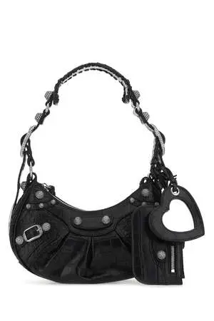 Balenciaga Leather Le Cagole Xs Shoulder Bag - Black