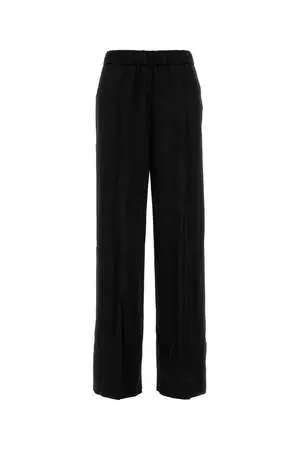 JIL SANDER Satin Wide-leg Pant - Black