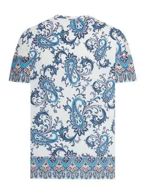 Etro Rome Cotton T-shirt With Placed Print
