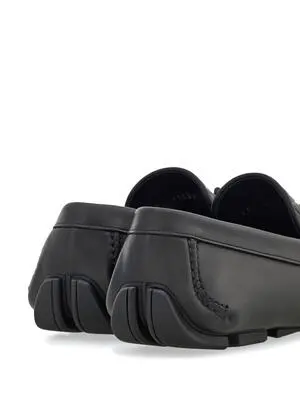 FERRAGAMO Embossed Gancini Monogram Driving Loafers