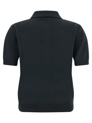 Max Mara Pomposa' Knit Polo Shirt - Black