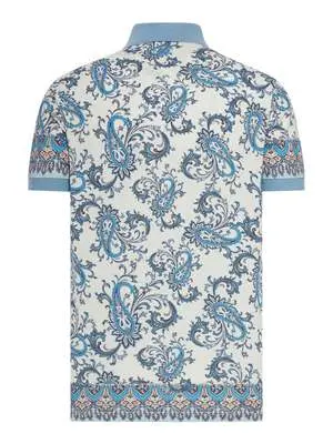 Etro Cotton Polo Shirt With Placed Print