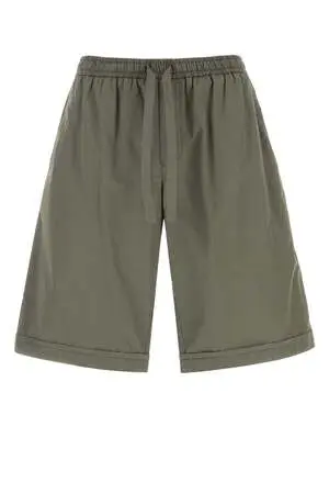 Dolce & Gabbana Olive Poplin Bermuda Shorts - Green