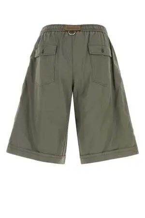 Dolce & Gabbana Olive Poplin Bermuda Shorts - Green